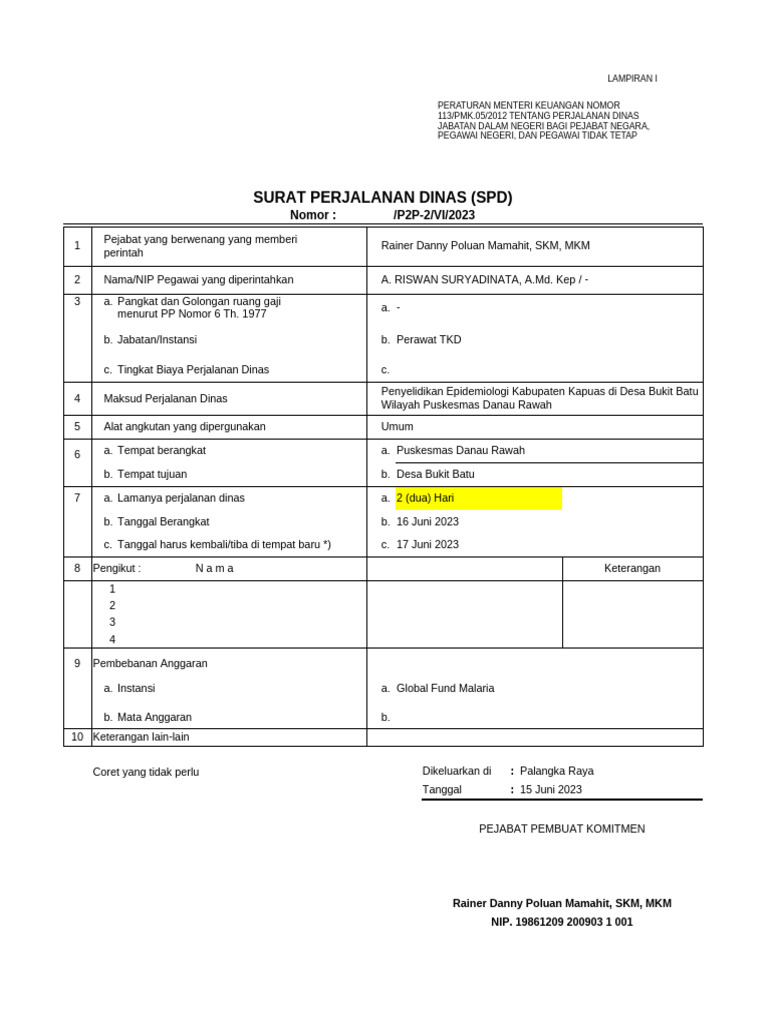 SPPD GF Malaria 2023 | PDF