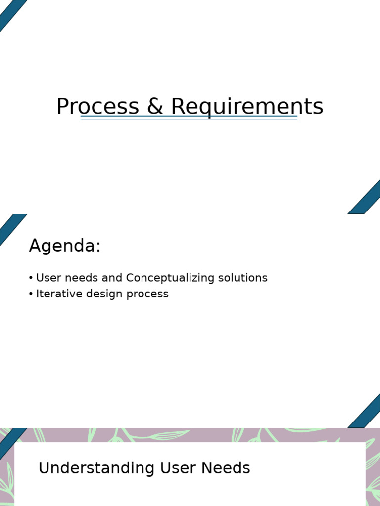 User Needs Iterative Design | PDF