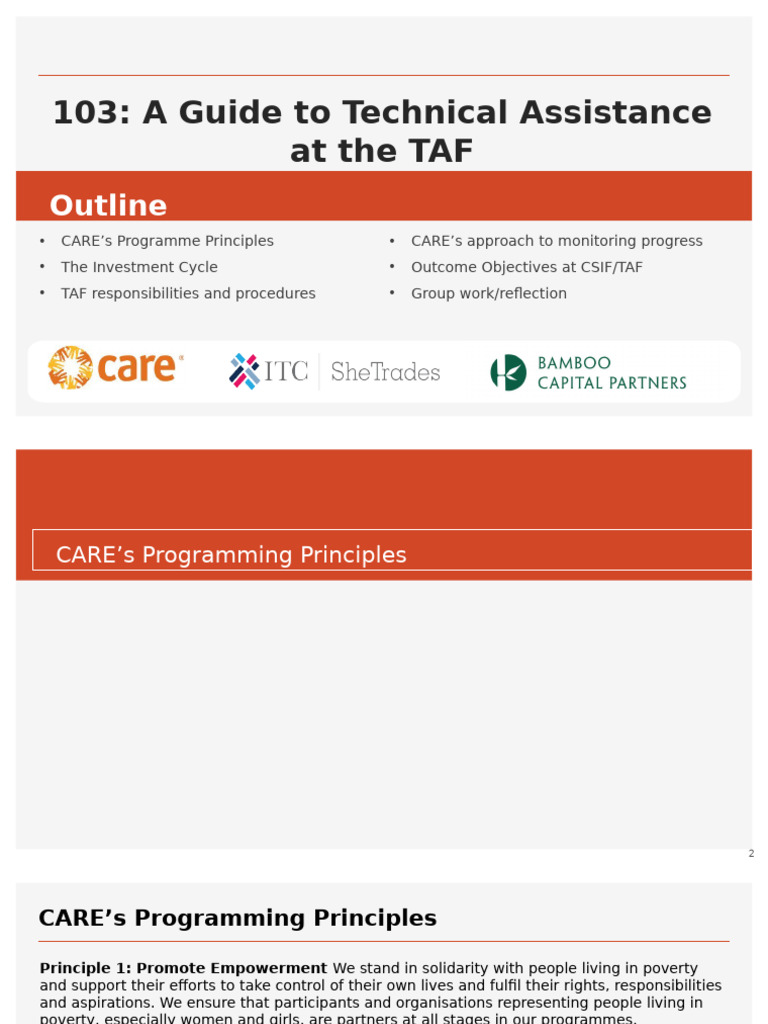 103 - A Guide To Technical Assistance at The TAF | PDF