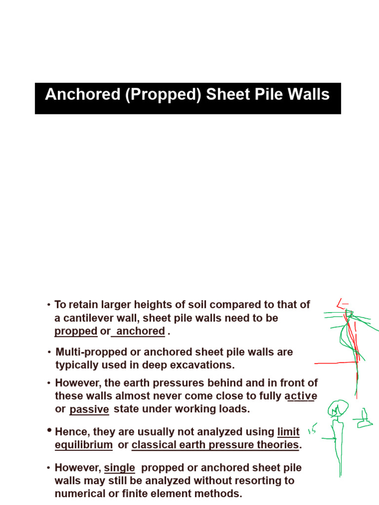 Chapter 5b - Embedded Retaining Walls | PDF