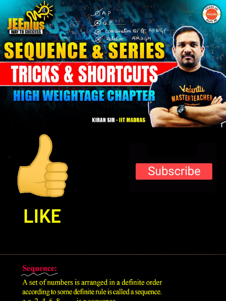 Sequence & Series Oneshot Final | PDF