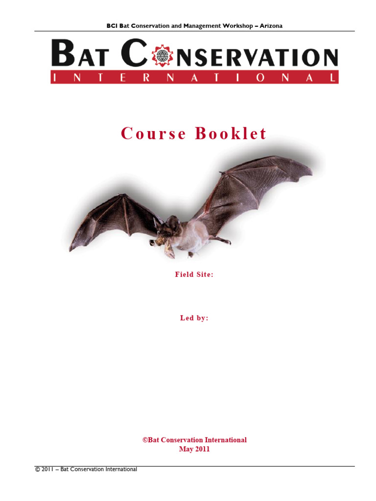 Slidelegendcom - Course Booklet Bat Conservation International ...