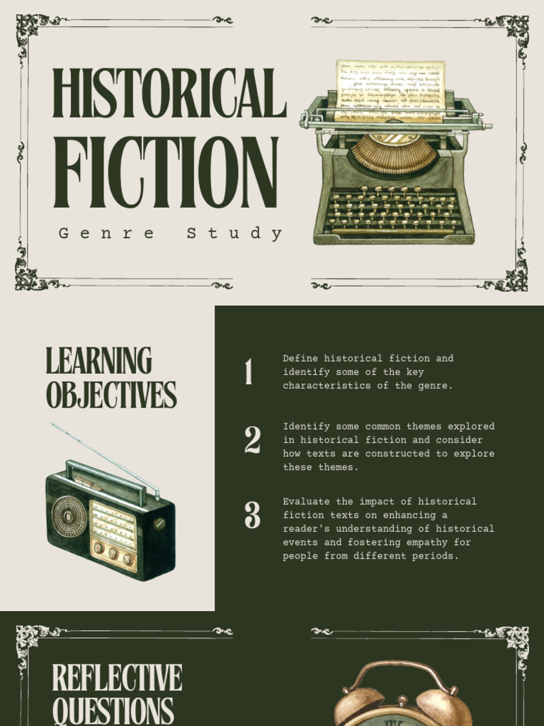 Historical Fiction Genre Educational Presentation in Neutral Retro ...