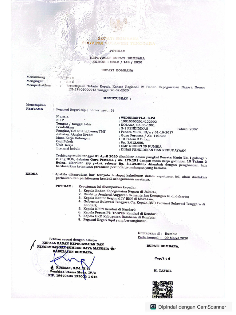 SK JABATAN Guru Pertama 3b | PDF