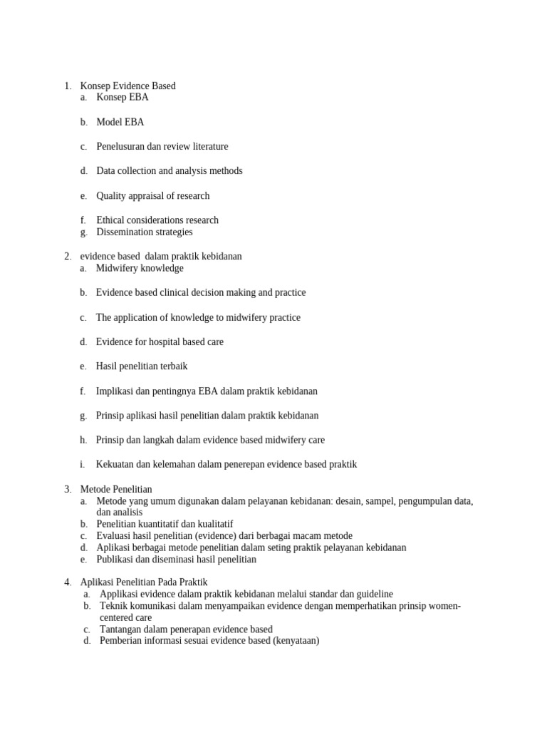 BUKU Konsep Evidence Based | PDF