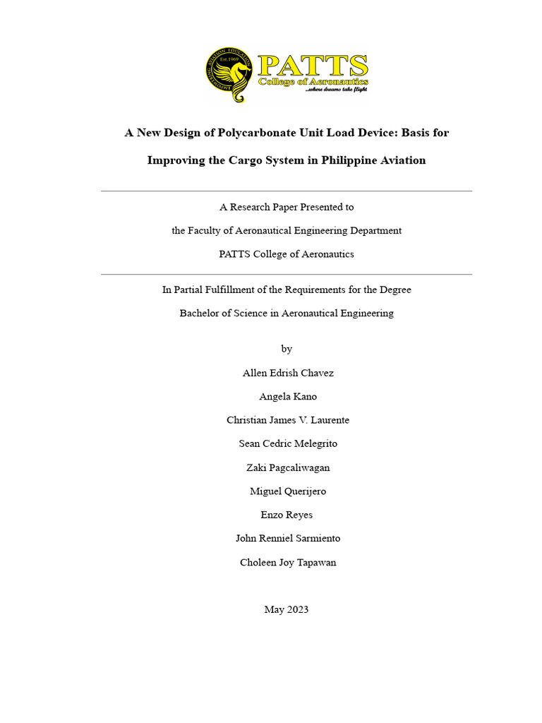 DEVELOPMENT OF UNIT LOAD DEVICE ULD IN IMPROVING THE CARGO SYSTEM IN ...