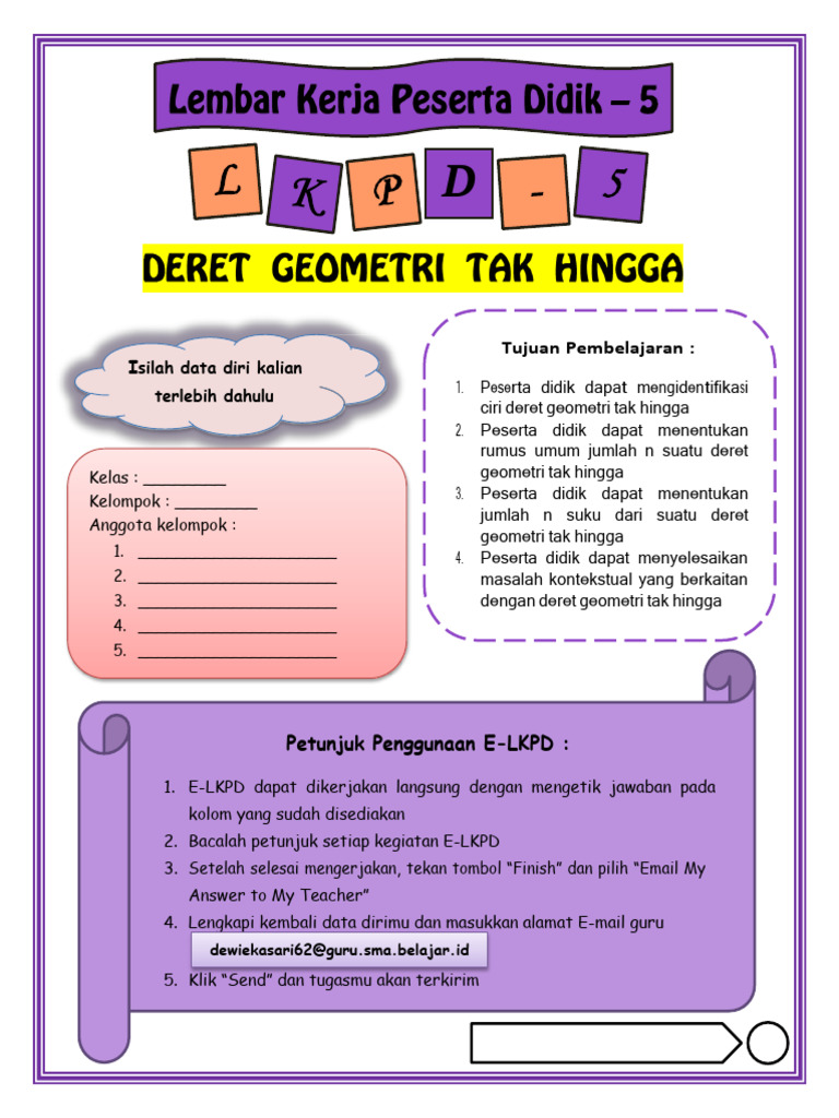 LKPD Deret Geometri Tak Hingga | PDF