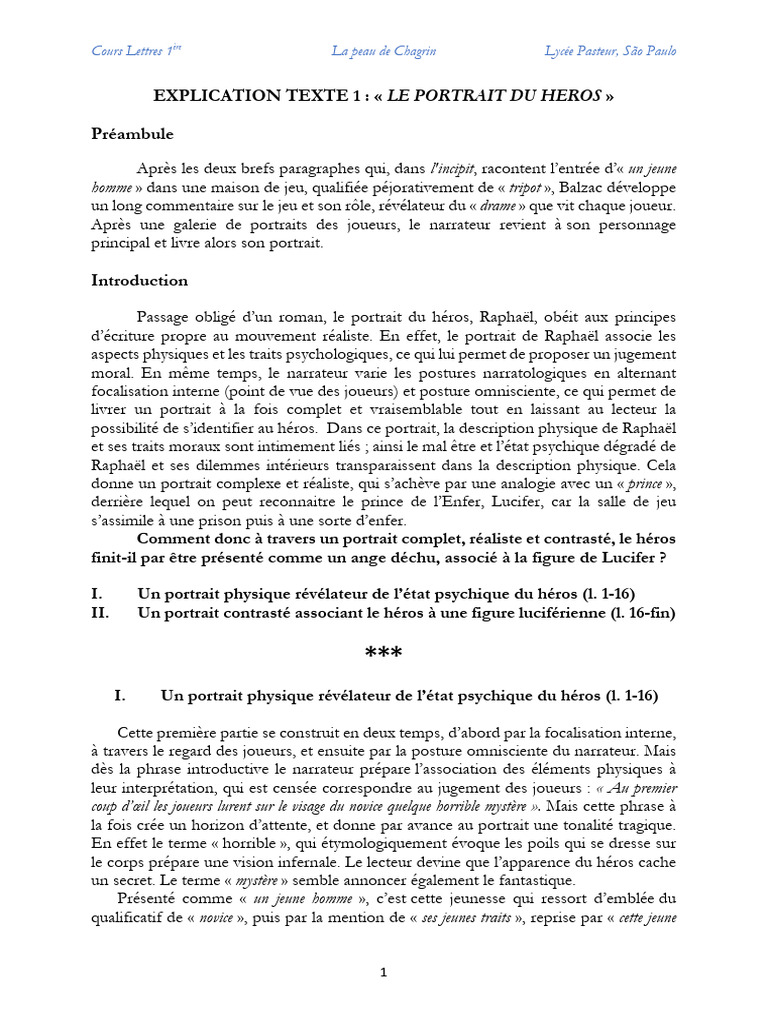 Le Portrait de Raphae L | PDF