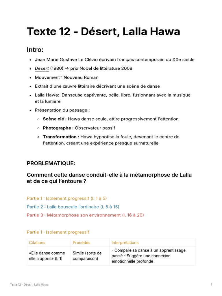 Texte 12 - Désert, Lalla Hawa | PDF