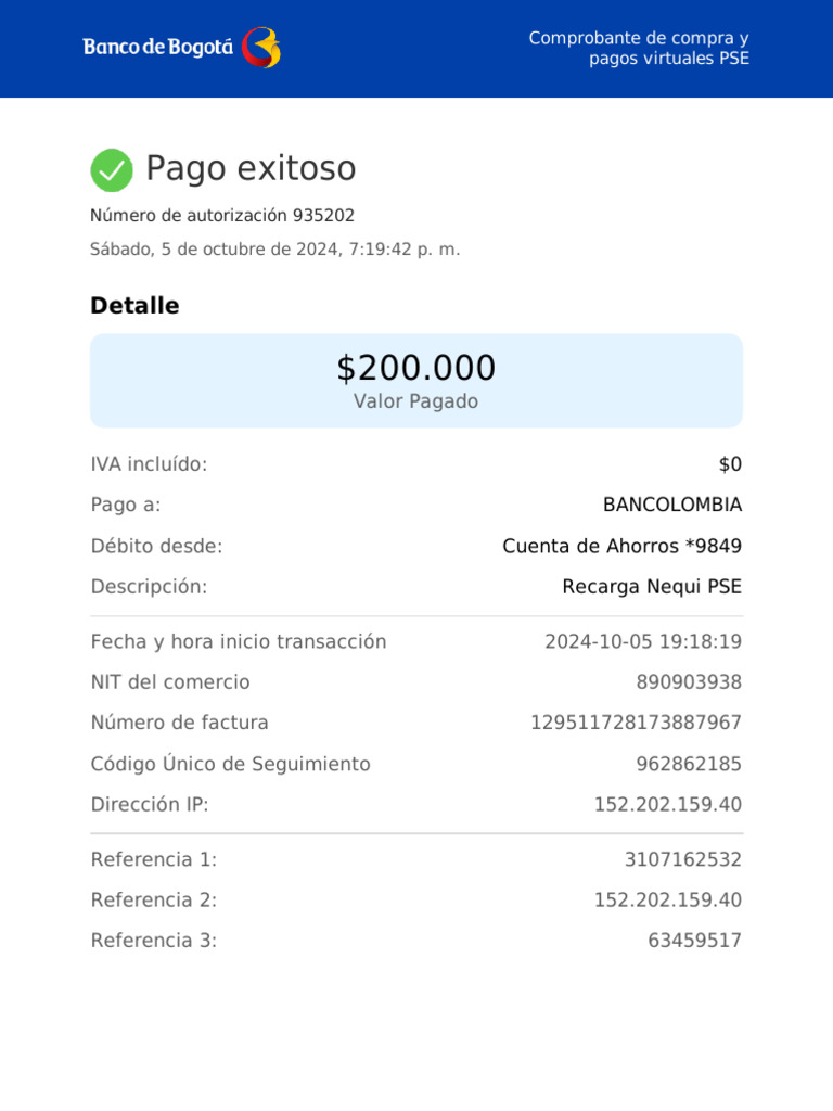 Comprobante Pago | PDF