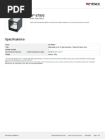 Keyence LM-1100 Data Sheet | PDF | Power Supply | Imaging