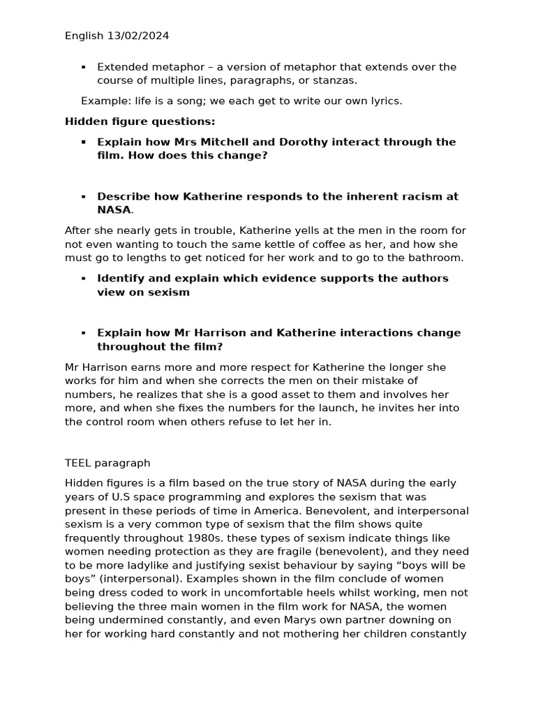 English Teel Paragraph | PDF