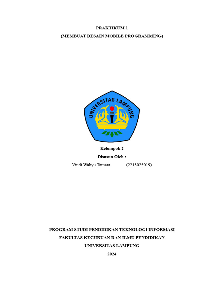 Laporan Praktikum 1 Mobile Programming | PDF