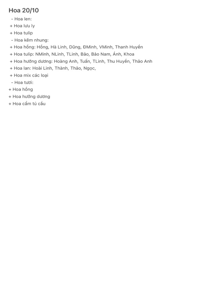 Hoa 2010 | PDF
