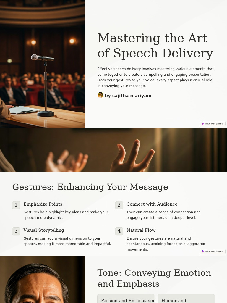 Mastering The Art of Speech Delivery | PDF