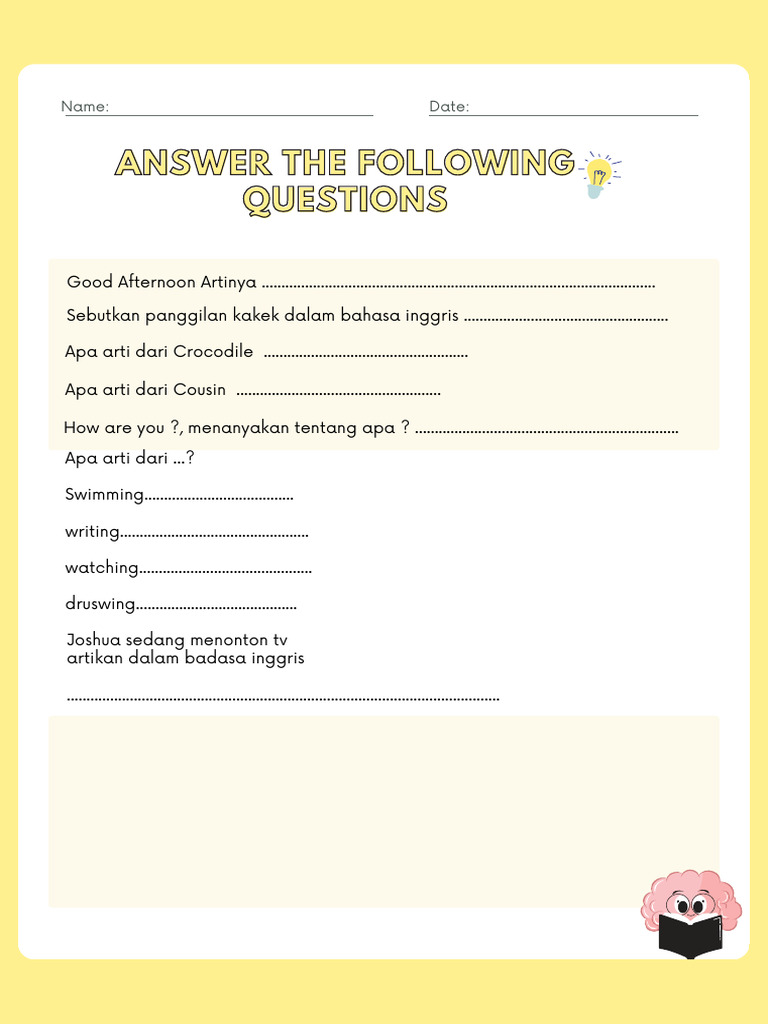 Inferencing with Paragraphs Worksheet for Speech Therapy in a Yellow ...