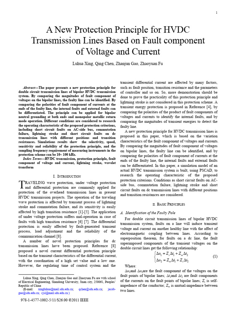HVDC Protection | PDF