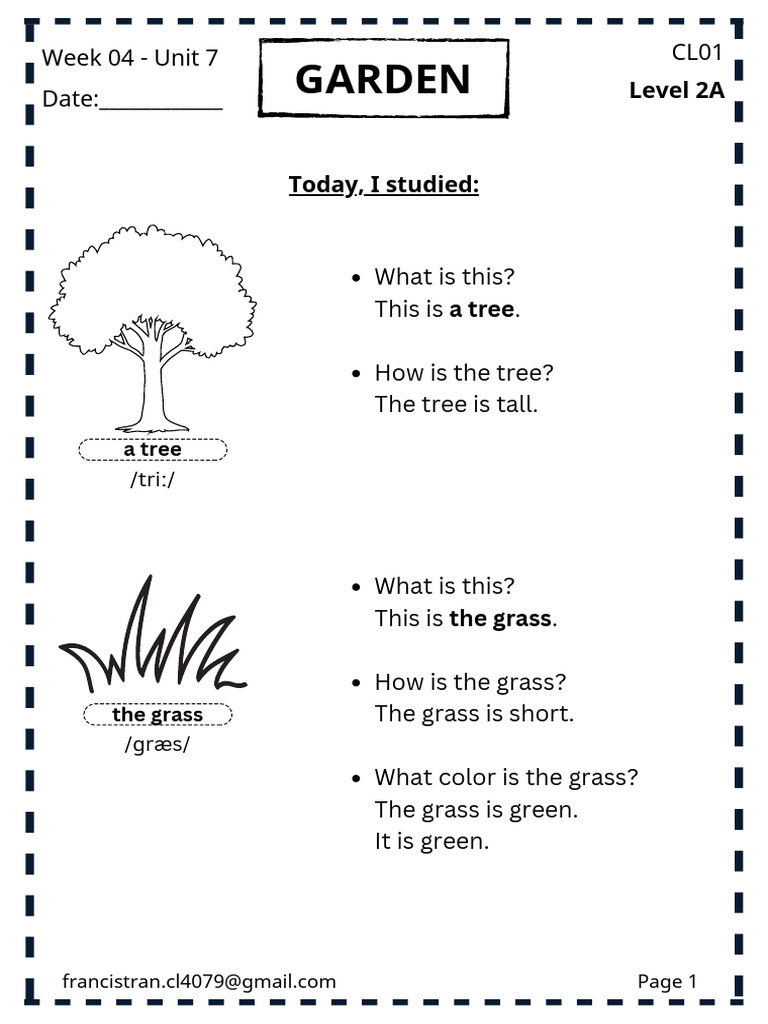 Level 2A - Week04 - Garden and Review 2 | PDF