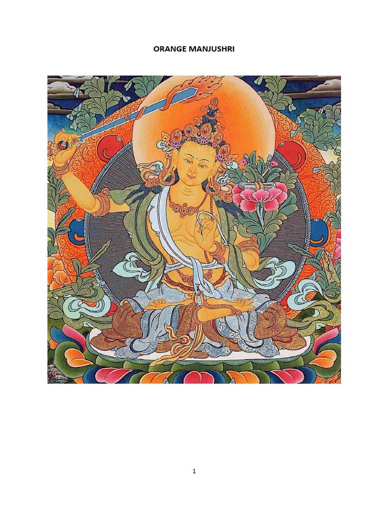 English Oragne Manjushri Sadhana | PDF