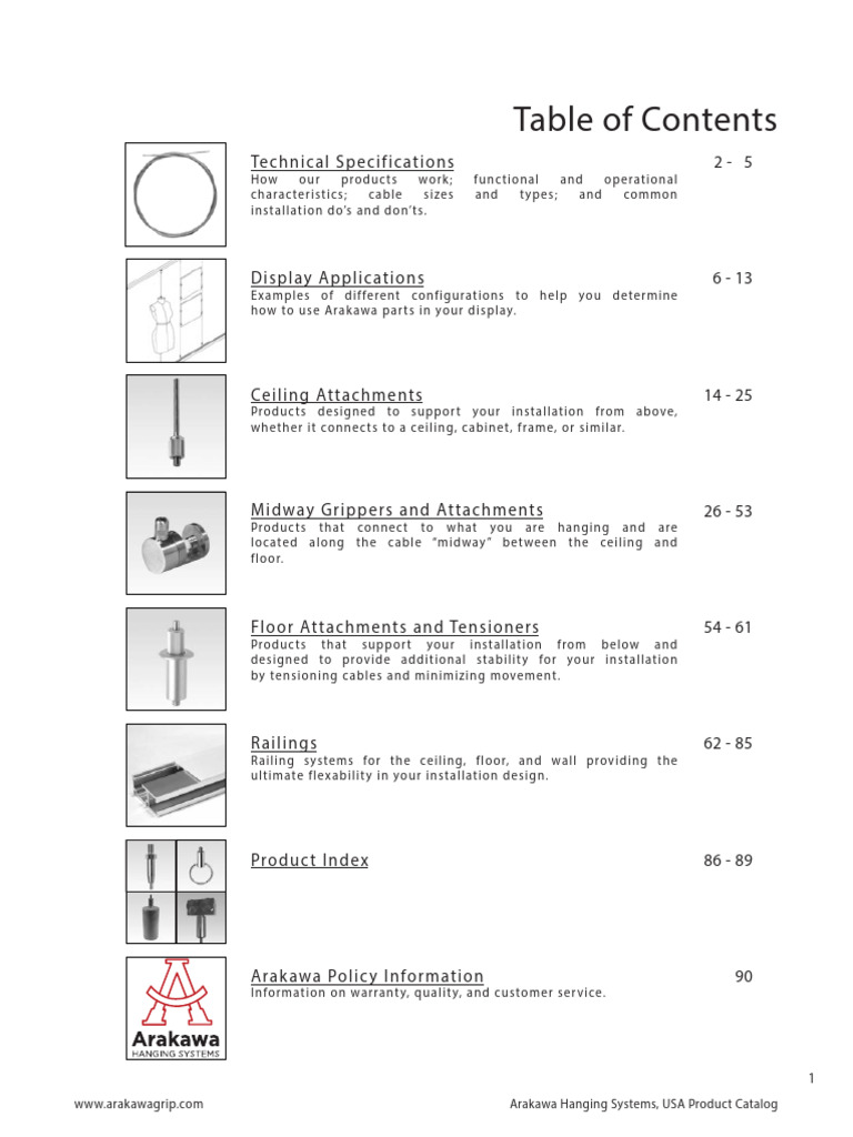 Arakawa Product Catalog | PDF