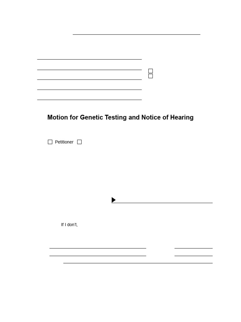 Fm-Pat4-104-Pat Motion For Genetic Testing 0 | PDF