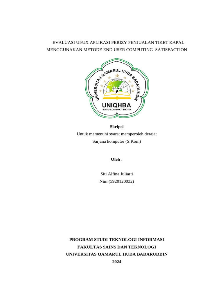 Proposal ALFINA (5920120032) | PDF