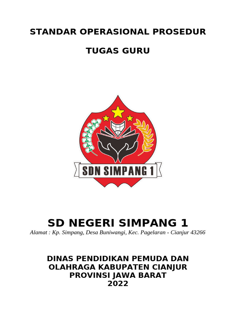 cover sop operasional standar | PDF