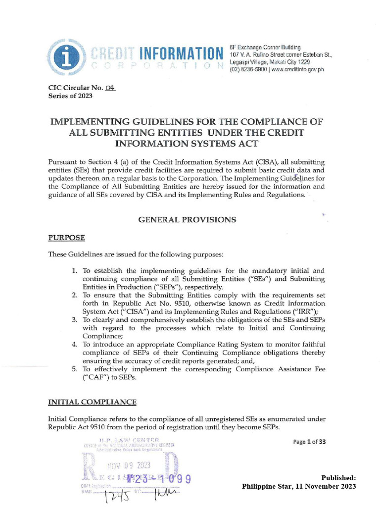 CIC - Circular-2023-04 | PDF