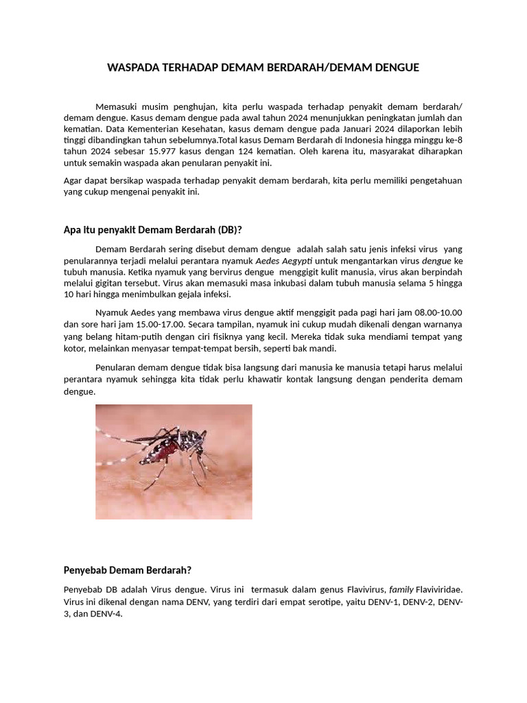 Demam berdarah dengue | PDF