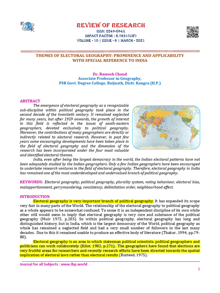 Electoral Geography | PDF