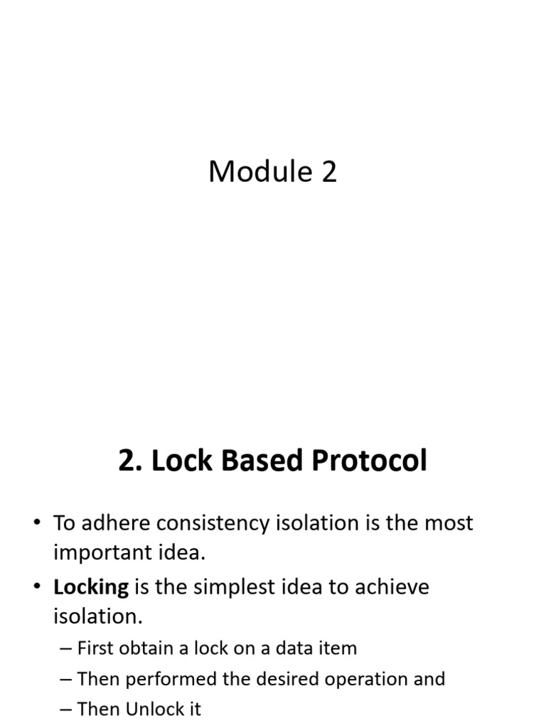 Lock Based Protocol | PDF