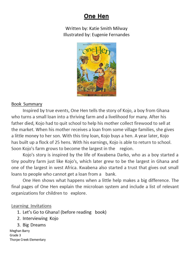 Meghan Barry G3 One Hen | PDF