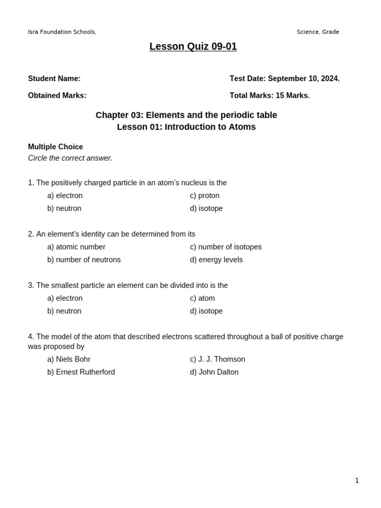 MITC - Chapter 3 - Lesson 1 Quiz | PDF