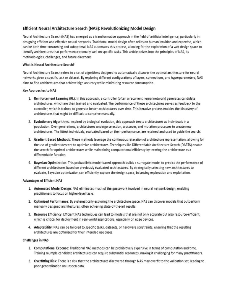 Efficient Neural Architecture Search Nas Pdf Artificial Neural Network Computers 