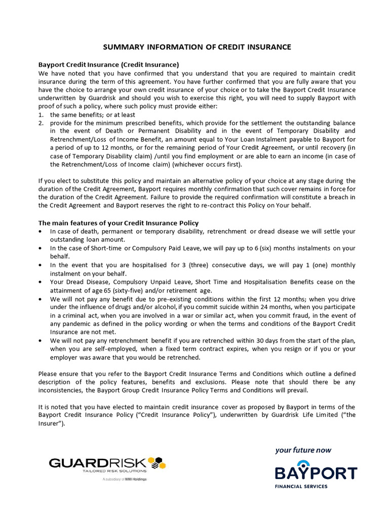 GuardRisk Policy Document 2020 | PDF