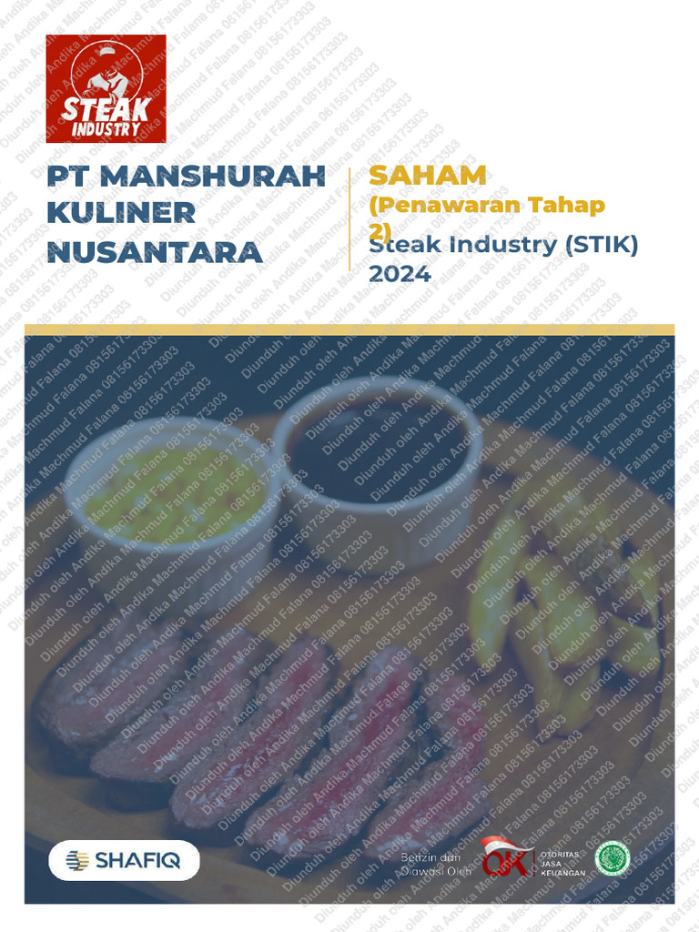 Prospektus Saham Steak Industry (Stik) - Penawaran Tahap 2 | PDF