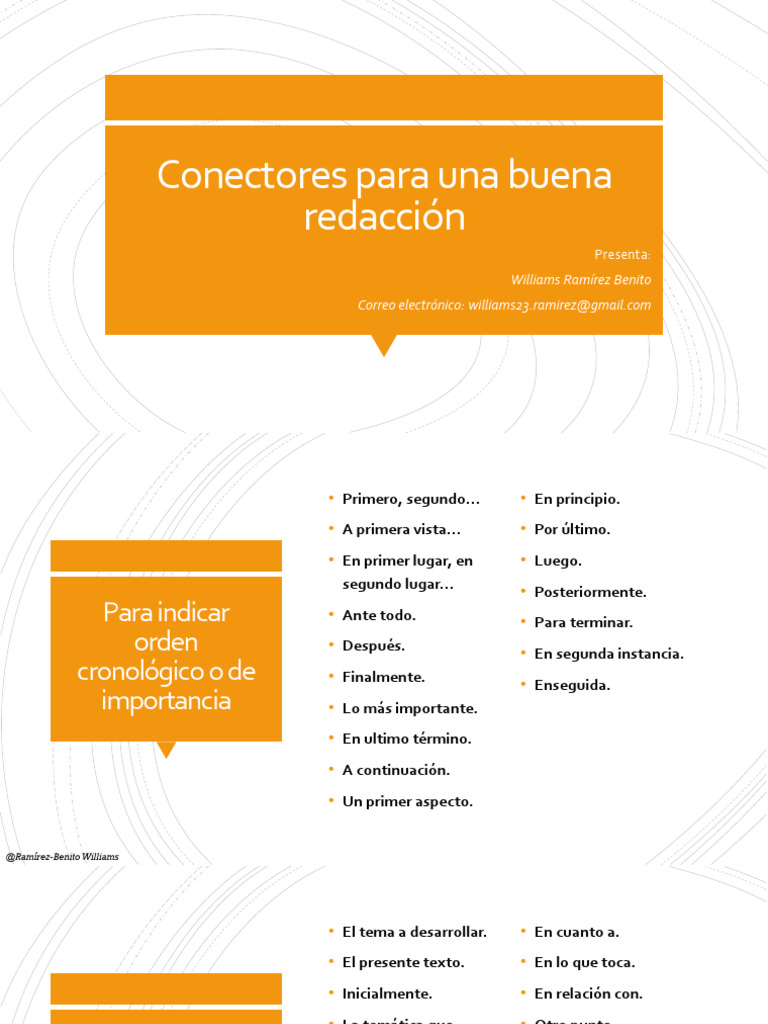 Conectores para Una Buena Redacción - P | PDF