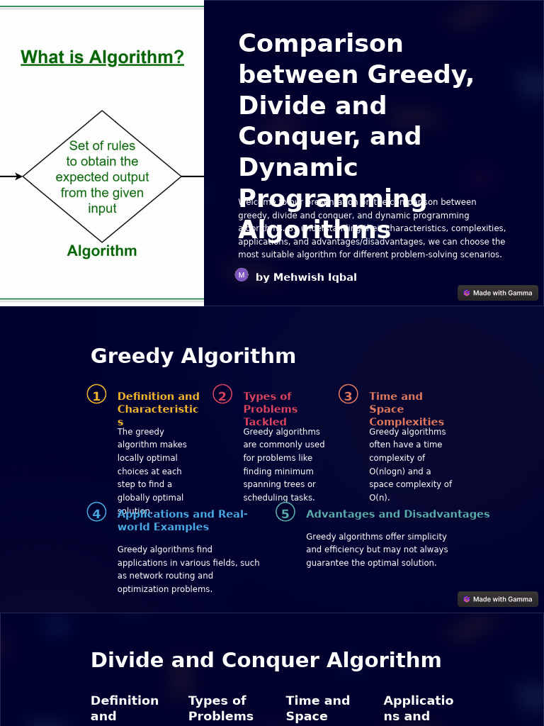 Comparison Between Greedy Divide and Conquer and Dynamic Programming ... Comparison Between Greedy Divide and Conquer and Dynamic Programming ...