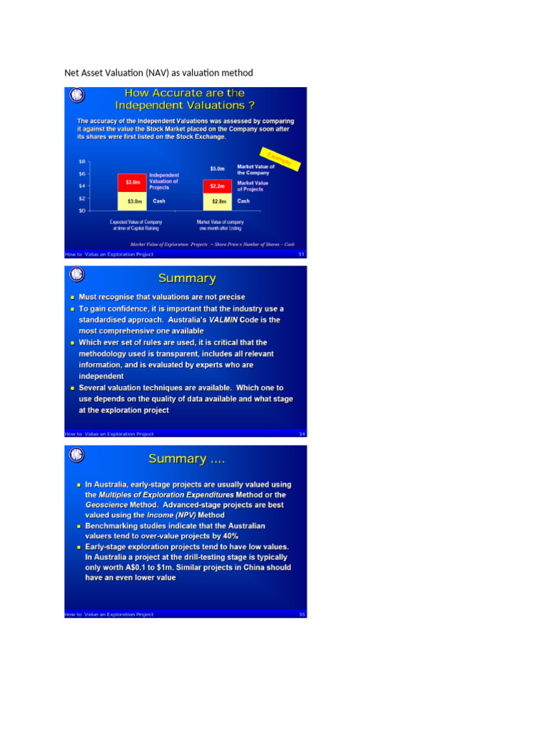Valuation Methods | PDF