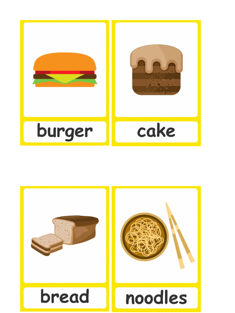 Food Flashcards | PDF