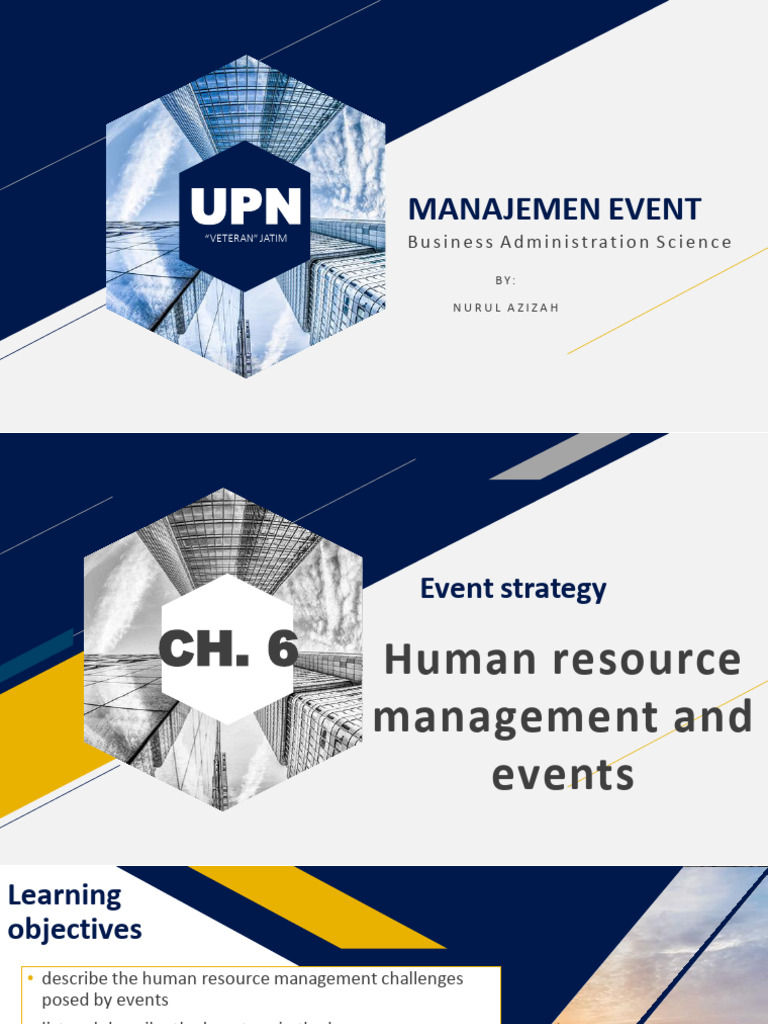 Ch6-Thuman Resources Managemet and Event | PDF