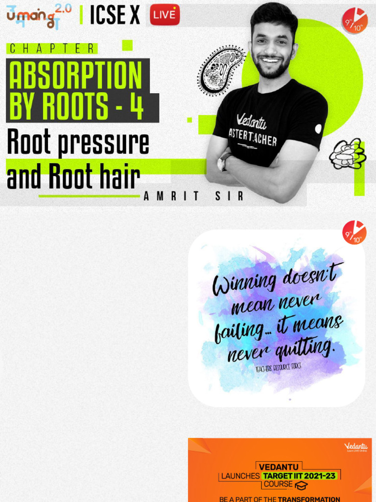 04.+Absorption+by+Roots+-+4+ +Root+pressure+and+Root+hair | PDF