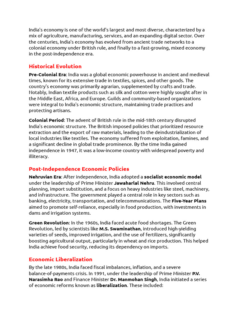 Introduction To Indian Economy by Jagan Sir | PDF