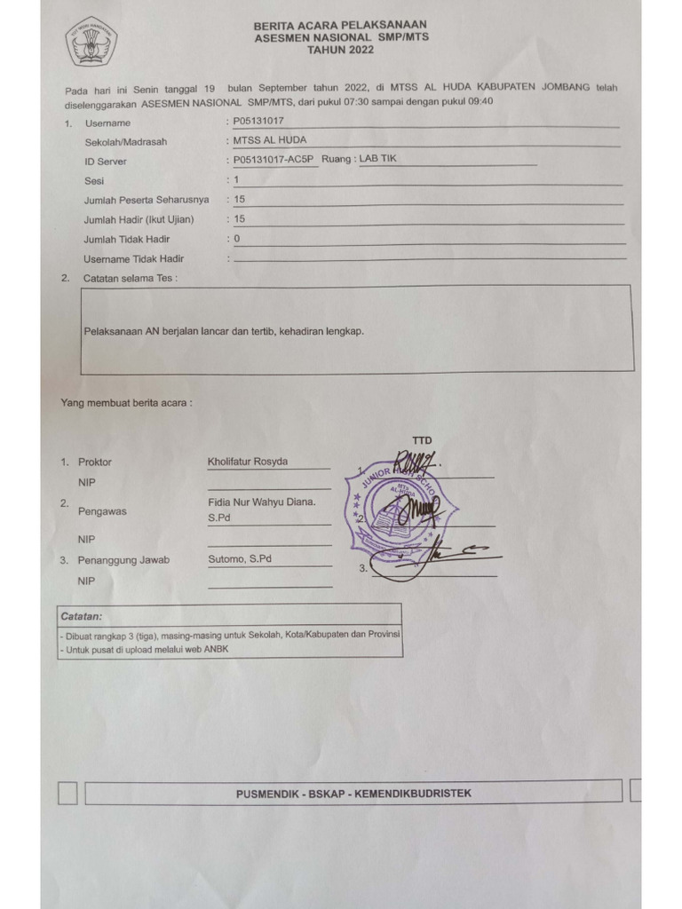 Berita acara senin | PDF