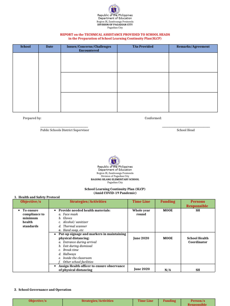 Learning Continuity plan | PDF
