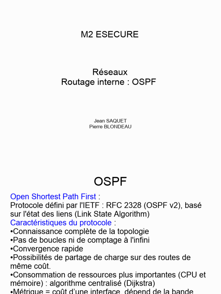 Cours OSPF | PDF