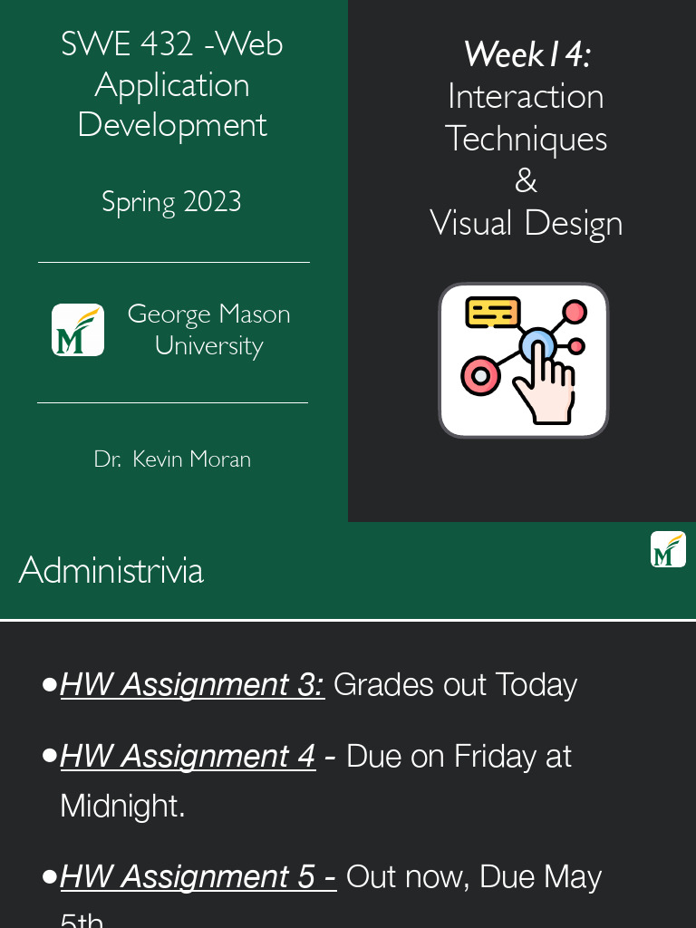 Week 14 Interaction Techniques Visual Design | PDF
