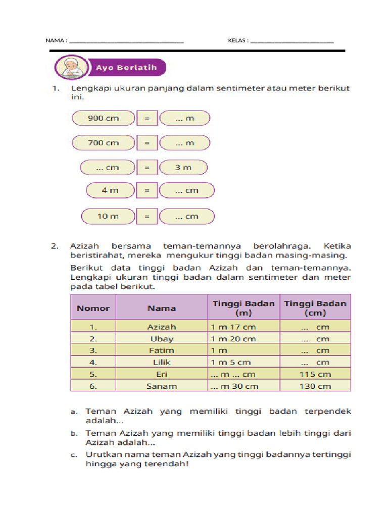 LKPD MTK KLS 3 | PDF