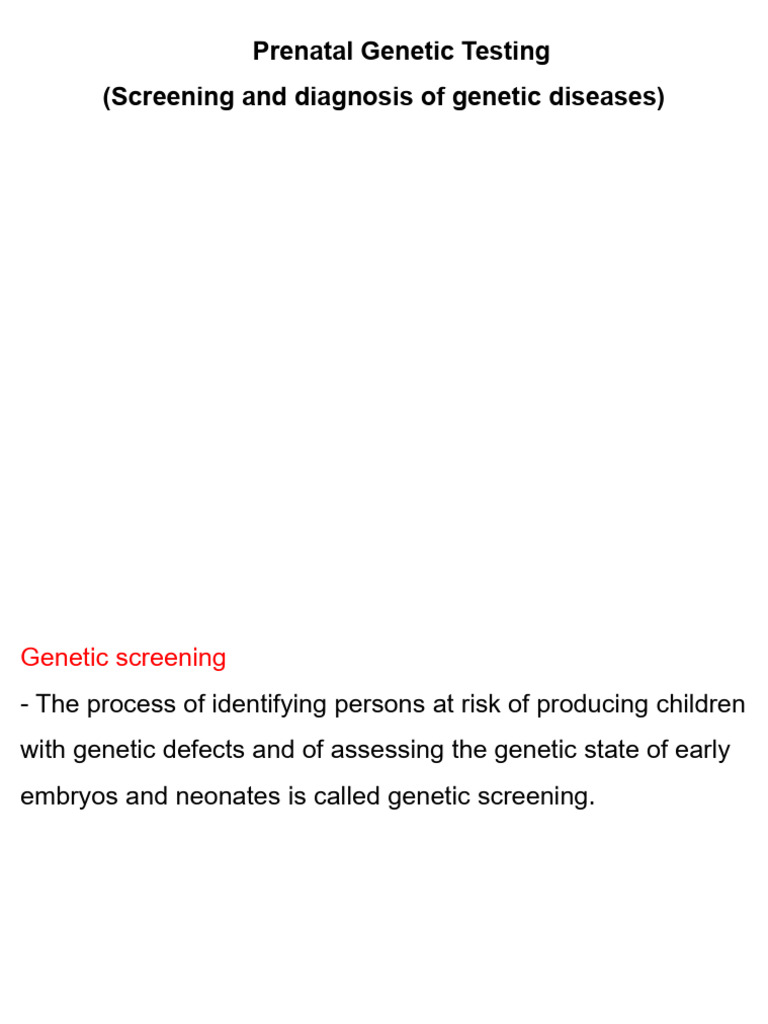 LG 5 (Prenatal Genetic Testing) | PDF