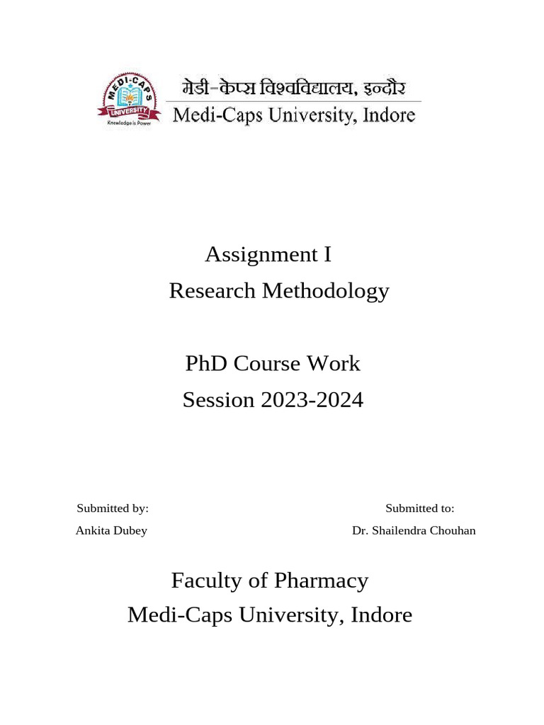 Assignment I PHD Front page Biostatics | PDF